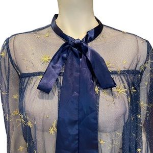 Endless Rose | Tops | New Embroidered Constellation Sheer Chiffon And ...